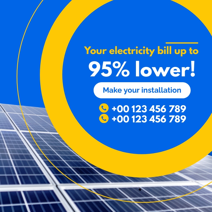 Solar energy up to 95% lower Template | PosterMyWall
