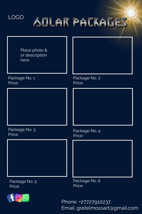 Solar Packages Template | PosterMyWall