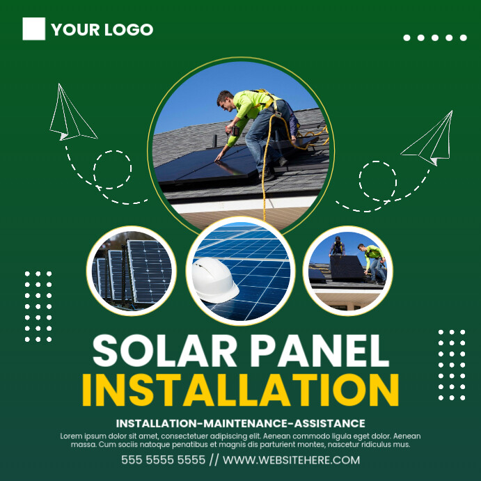 Solar Panel Installation Instagram Post Template | PosterMyWall