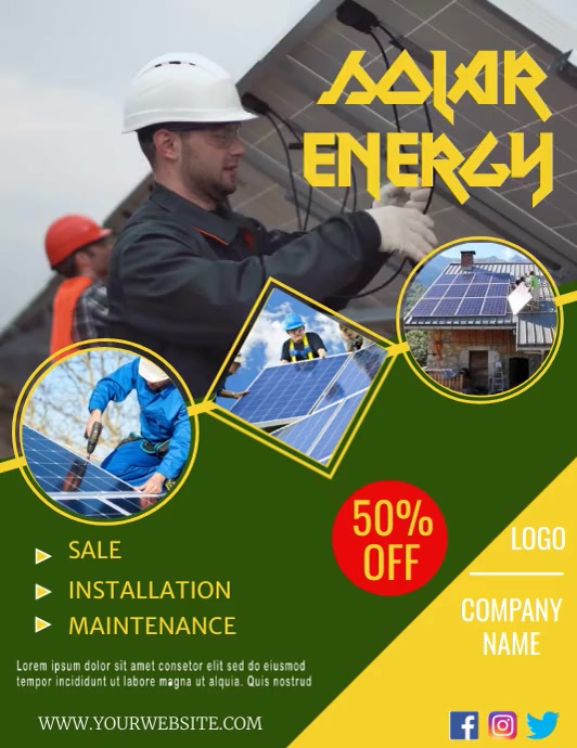 solar panel sale off flyer template | PosterMyWall