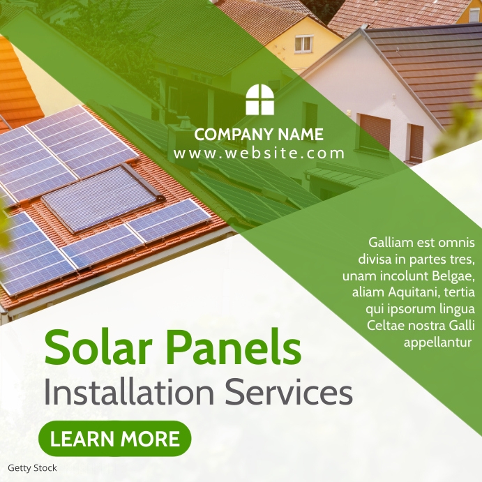 solar panels installation services advertisem Template | PosterMyWall