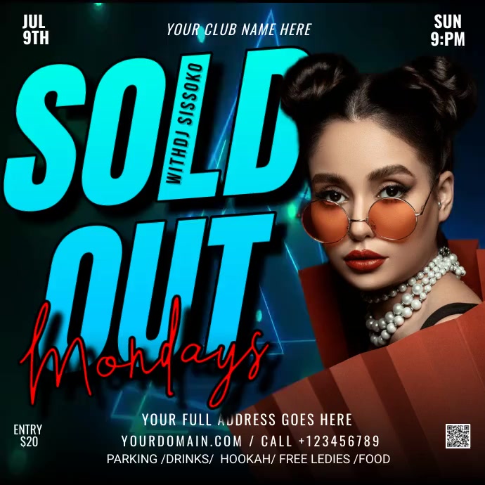 SOLD OUT Monday Template | PosterMyWall