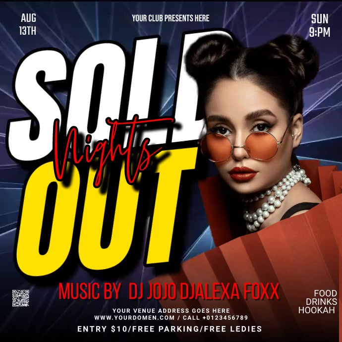 SOLD OUT NIGHT Template | PosterMyWall