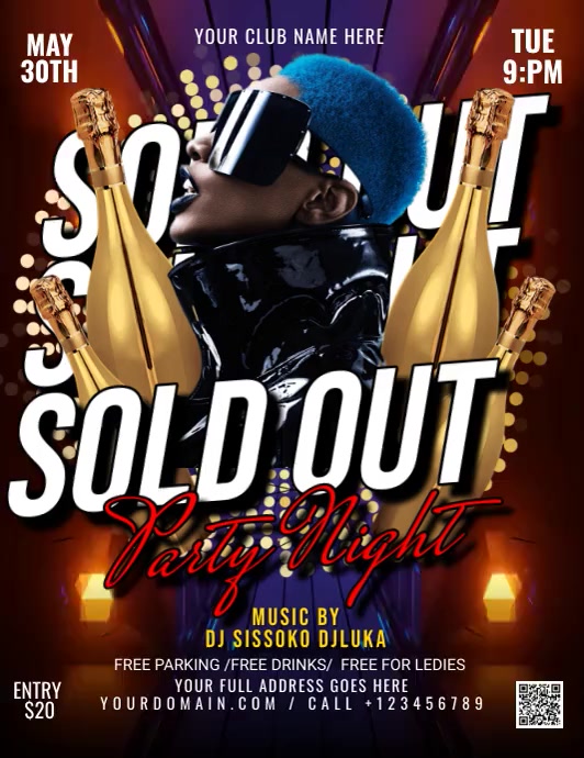 SOLD OUT PARTY (1) Template | PosterMyWall