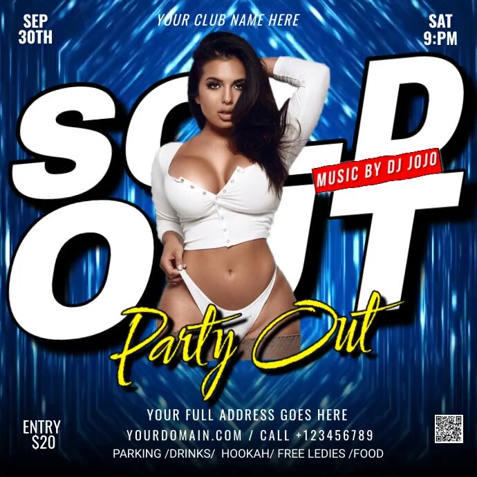 SOLD OUT PARTY (1) Template | PosterMyWall