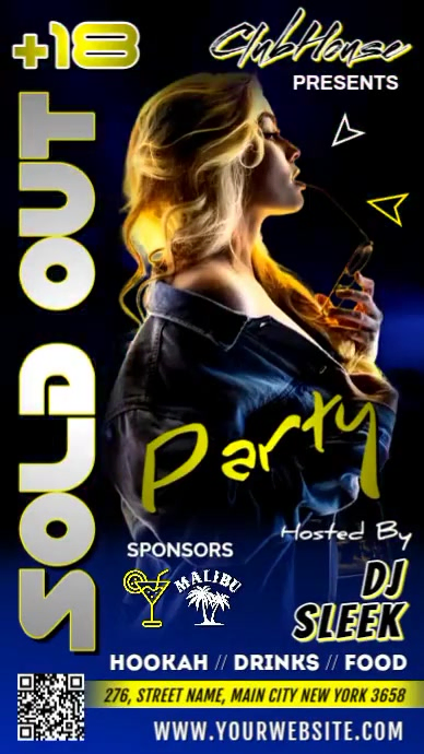 Plantilla de SOLD OUT PARTY FLYER TEMPLATE POSTER | PosterMyWall