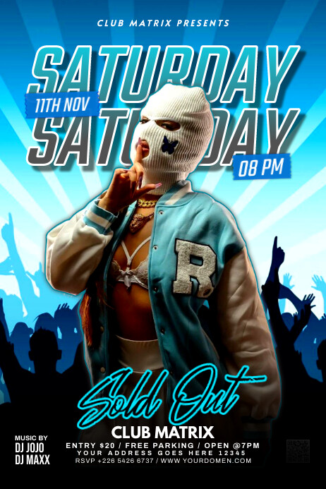 Plantilla de Sold out saturday | PosterMyWall