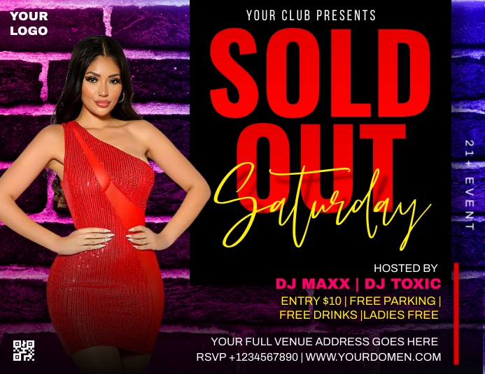 Copy of Sold out Saturday party | PosterMyWall