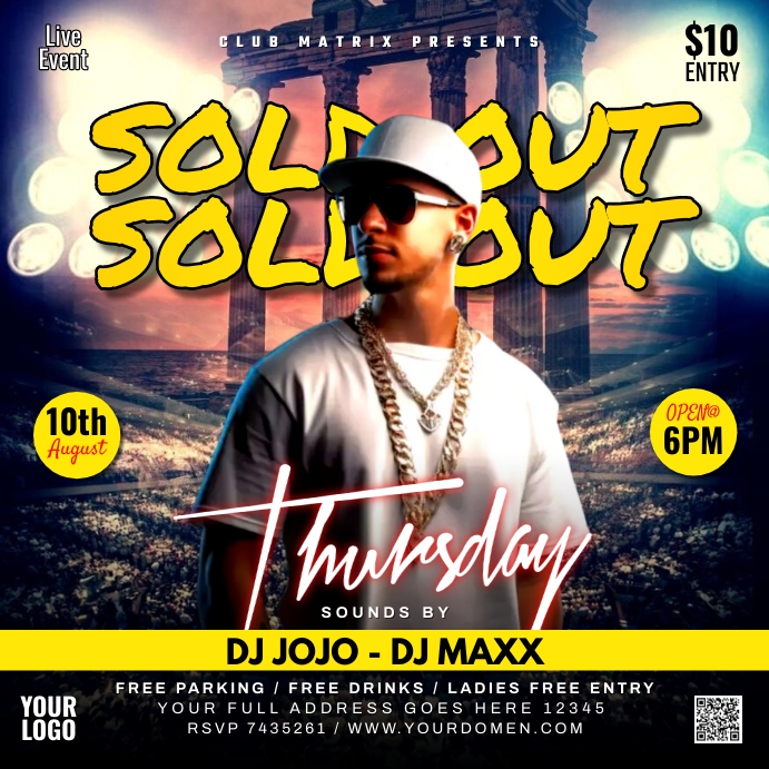 Copy of Sold out thursday | PosterMyWall
