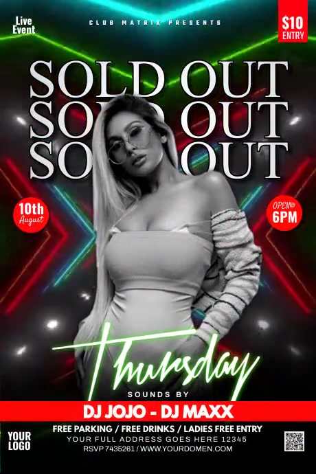 Copy of Sold out thursday | PosterMyWall