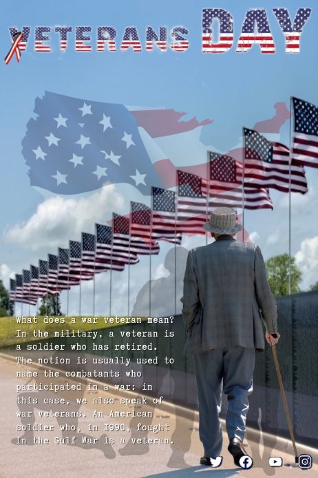 Plantilla de Soldado Retirado | PosterMyWall