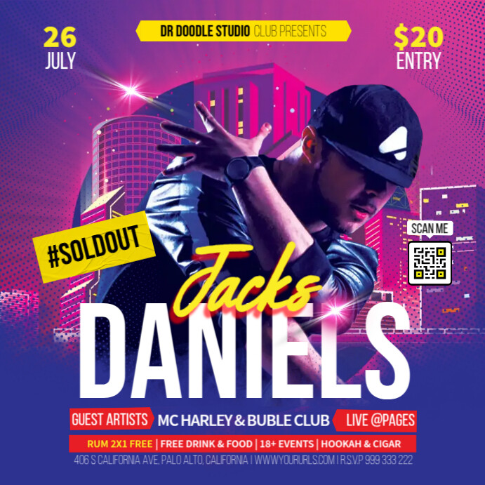 Soldout Party Template | PosterMyWall
