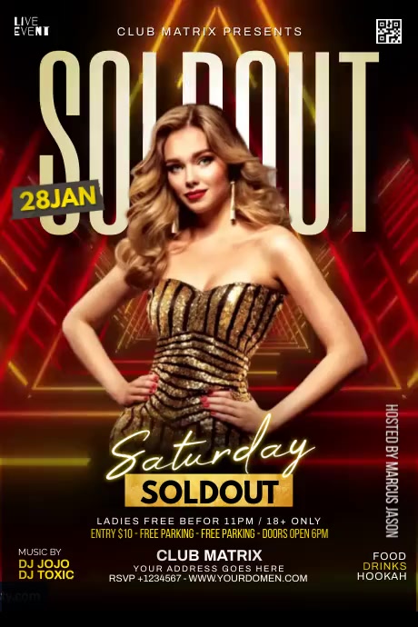 Soldout saturdays Template | PosterMyWall
