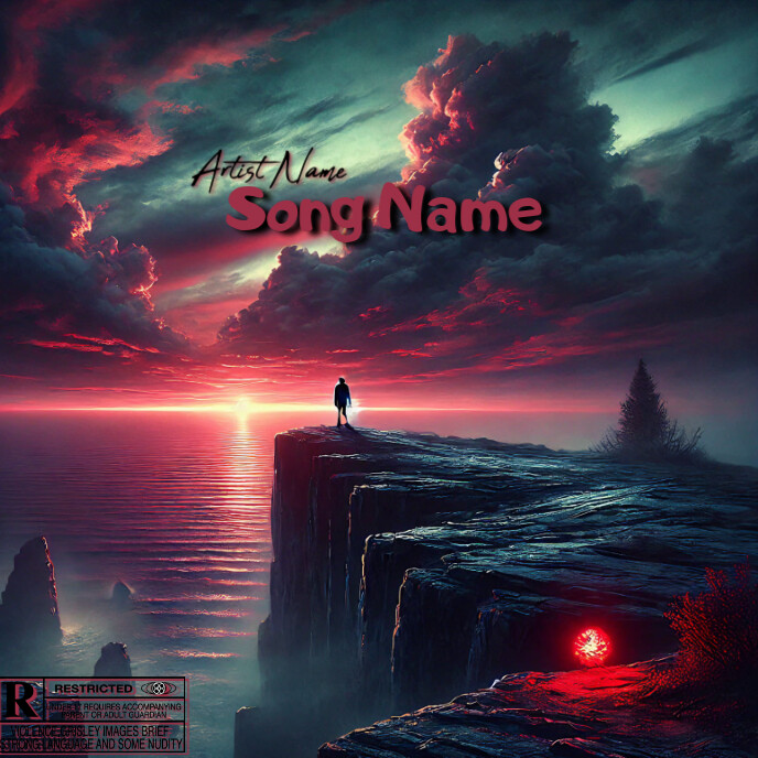 Solitude And Reflection Under A Dramatic Sky Album Cover Template ...