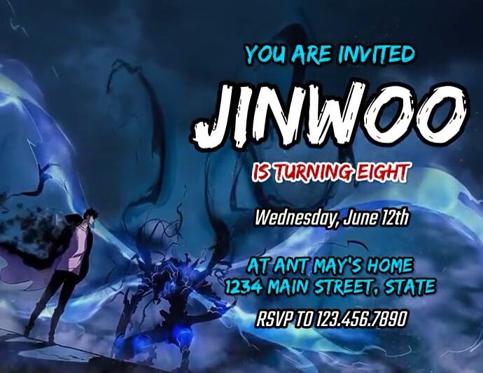 Solo Leveling Birthday Poster Template | PosterMyWall