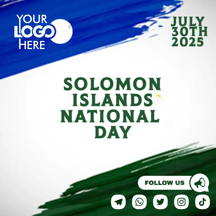 Plantilla de Día Nacional de Las Islas Salomón | PosterMyWall
