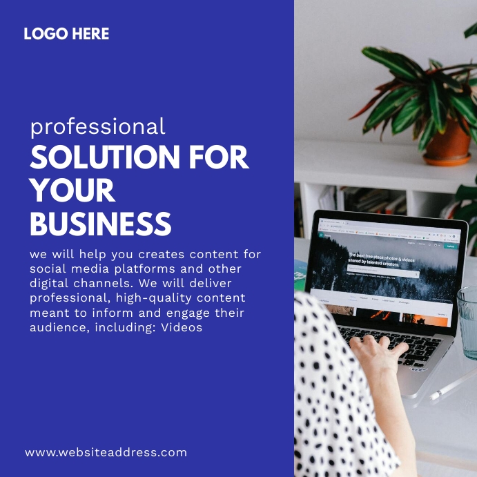 Plantilla de Solutions for your business | PosterMyWall