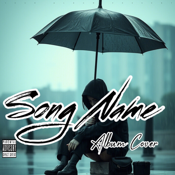 Song name and artist name album cover design Modelo | PosterMyWall