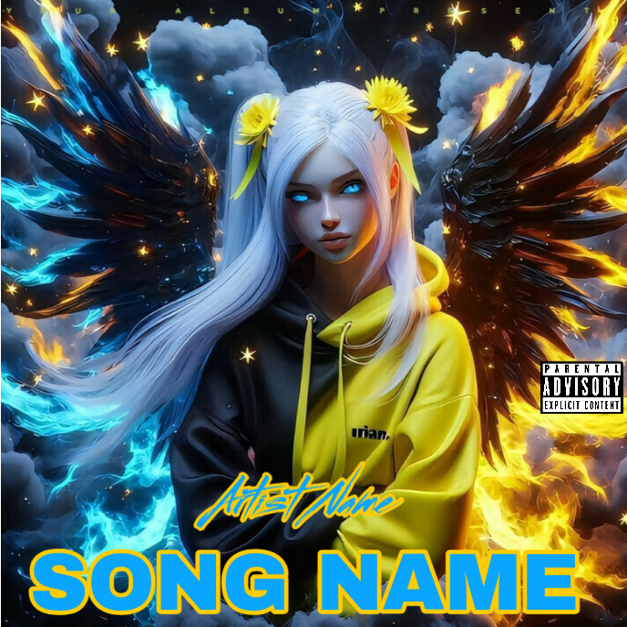 Plantilla de Song name and artist name album cover design | PosterMyWall