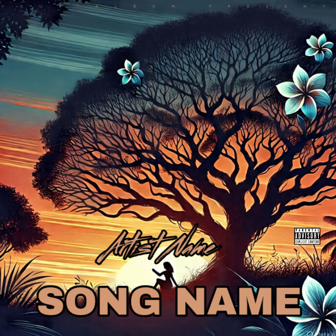 Plantilla de Song name and artist name album cover design | PosterMyWall