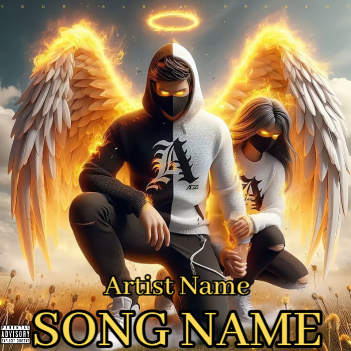Modèle Song name and artist name album cover design | PosterMyWall