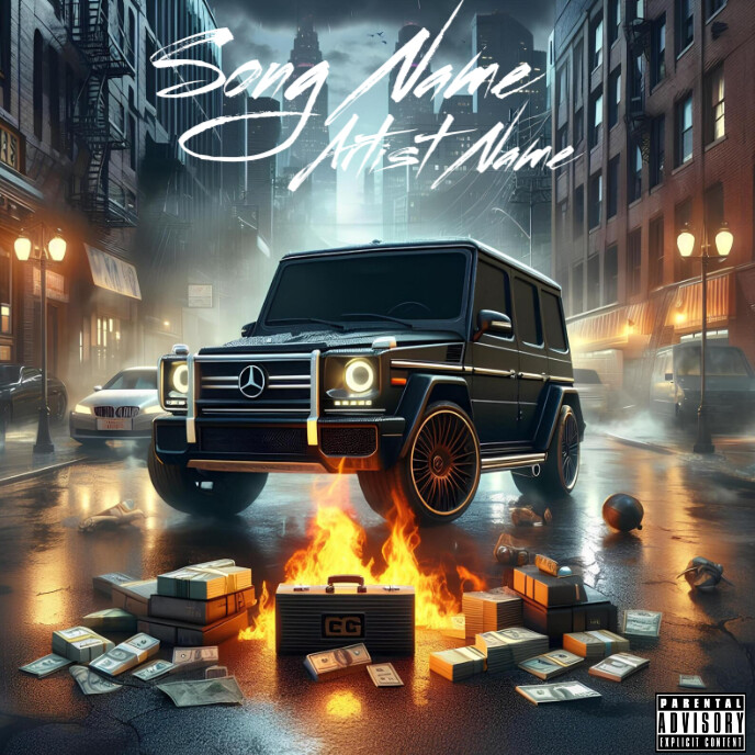 Song Name Artist Name Album Cover Template | PosterMyWall