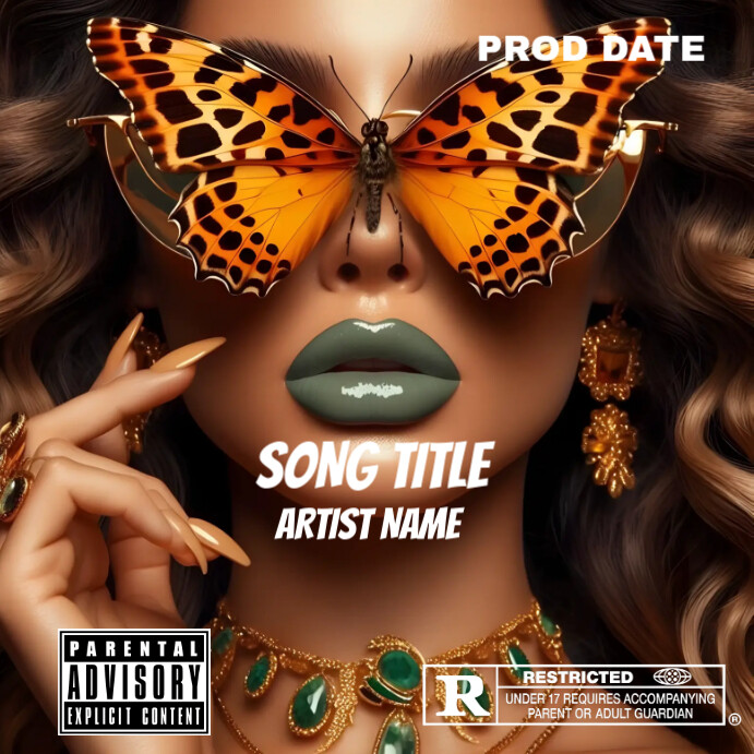 Song title Artist name Template | PosterMyWall