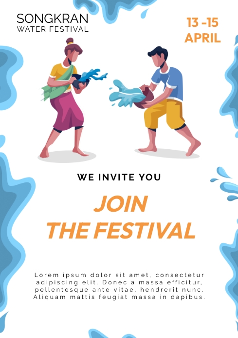 SONGKRAN Template | PosterMyWall