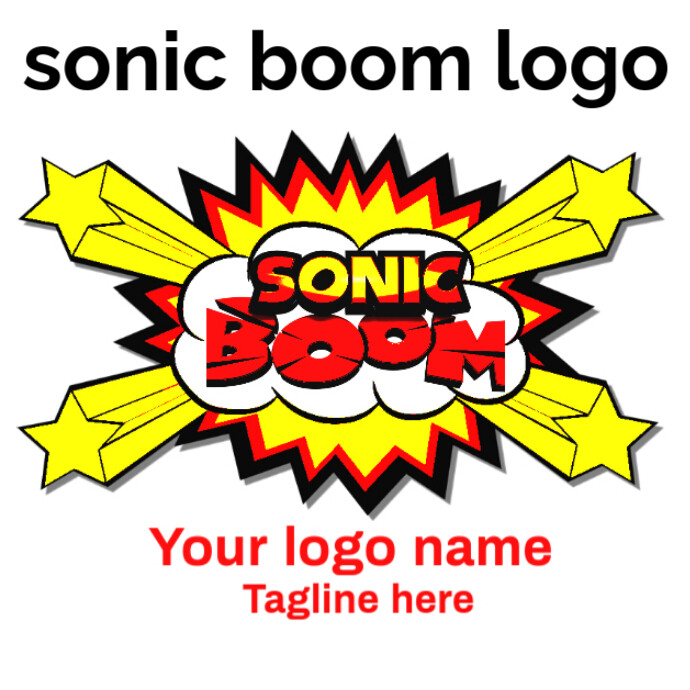 sonic boom logo เทมเพลต | PosterMyWall
