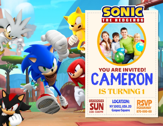 Sonic Template | PosterMyWall