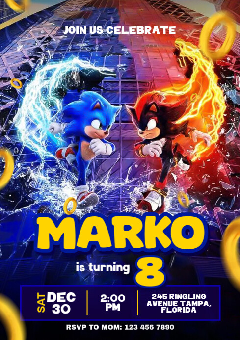 sonic Template | PosterMyWall