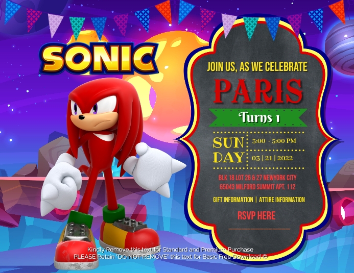 Sonic Template | PosterMyWall