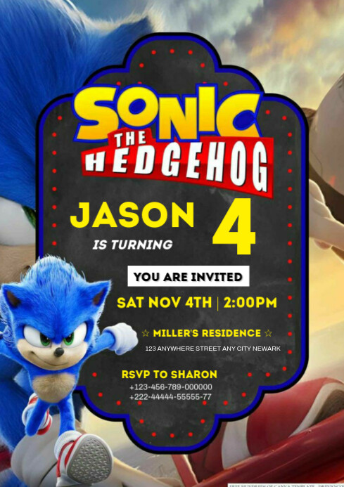 Sonic Template | PosterMyWall