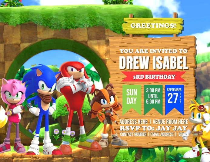 Sonic Template | PosterMyWall