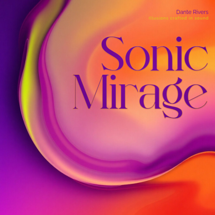 Sonic Mirage – exotic freestyle gradient album cover Template ...