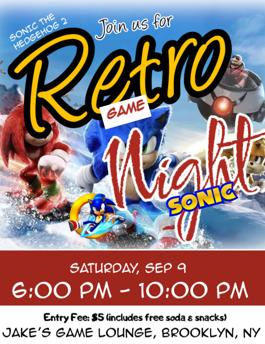 SONIC THE HEDGEHOG 2 Template | PosterMyWall