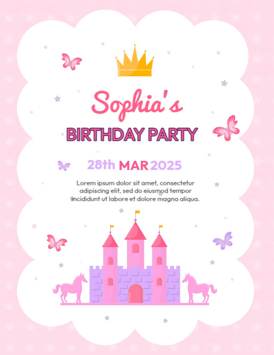 Sophia's Birthday Invitation Template | PosterMyWall