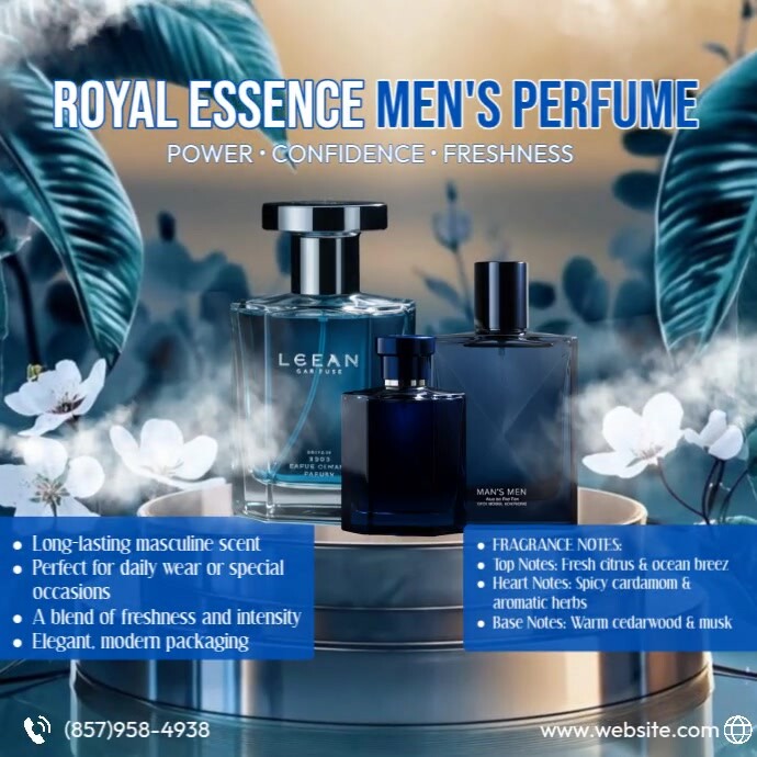 Sophisticated Scent for Modern Men Template | PosterMyWall