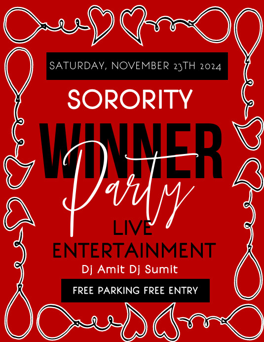 Sorority Poster, Sorority Flyer, Sorority Rus Template | PosterMyWall