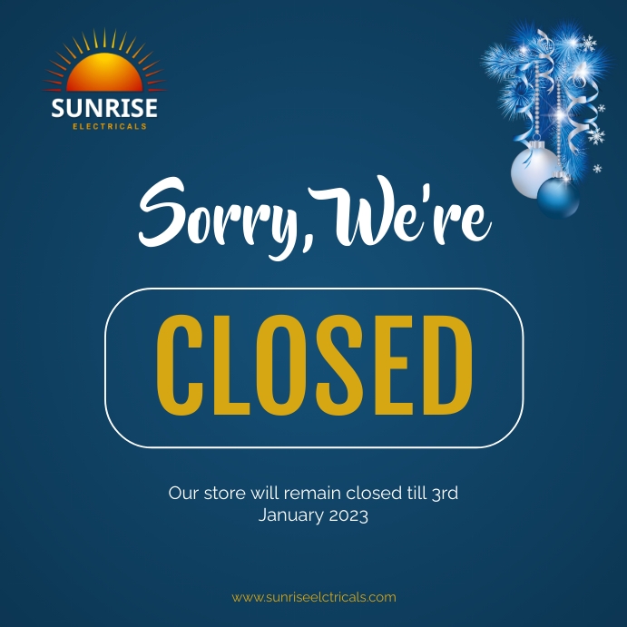 Sorry, we're closed Template | PosterMyWall