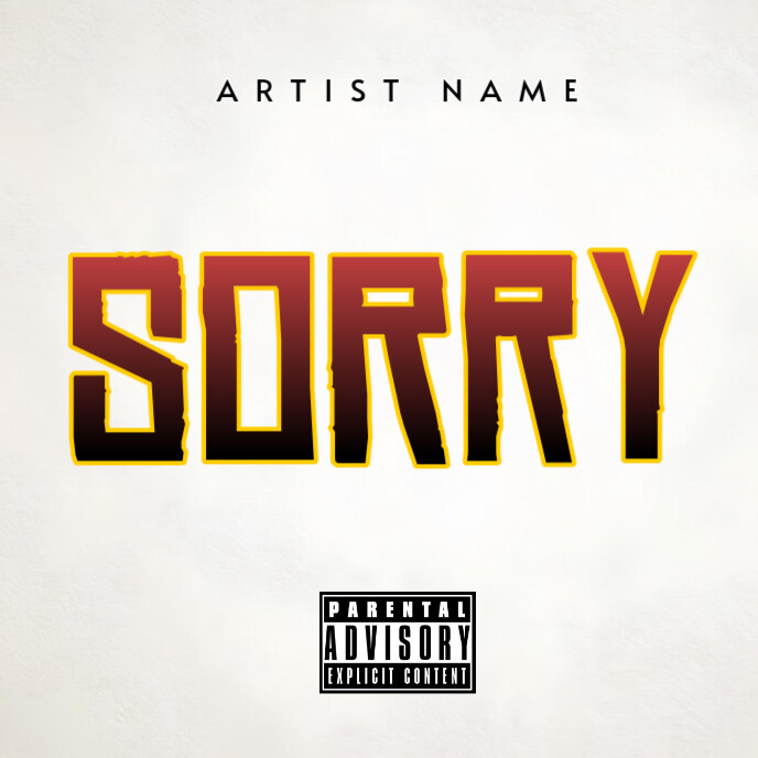 sorry album cover Template | PosterMyWall