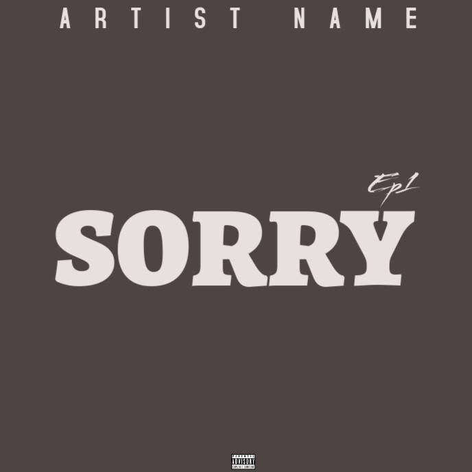 Plantilla de Sorry album cover | PosterMyWall
