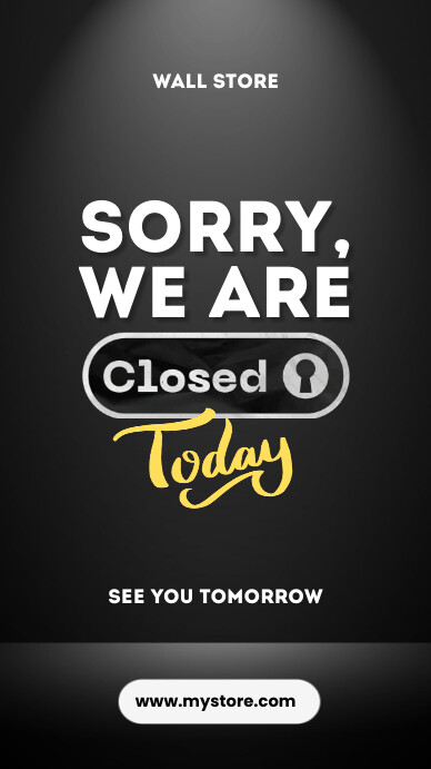 Sorry We're Closed Announcement Instagram Sto Template | PosterMyWall