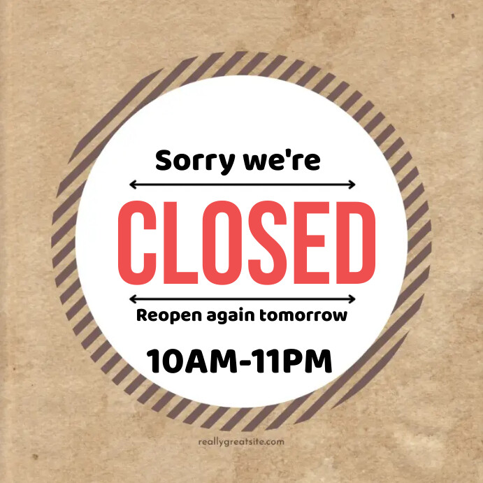 Plantilla de Sorry We're closed flyers | PosterMyWall