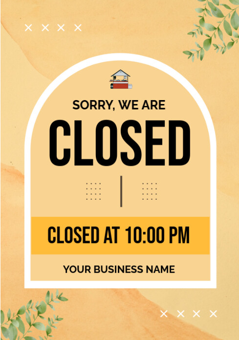 Sorry we're closed temporary announcement Template | PosterMyWall