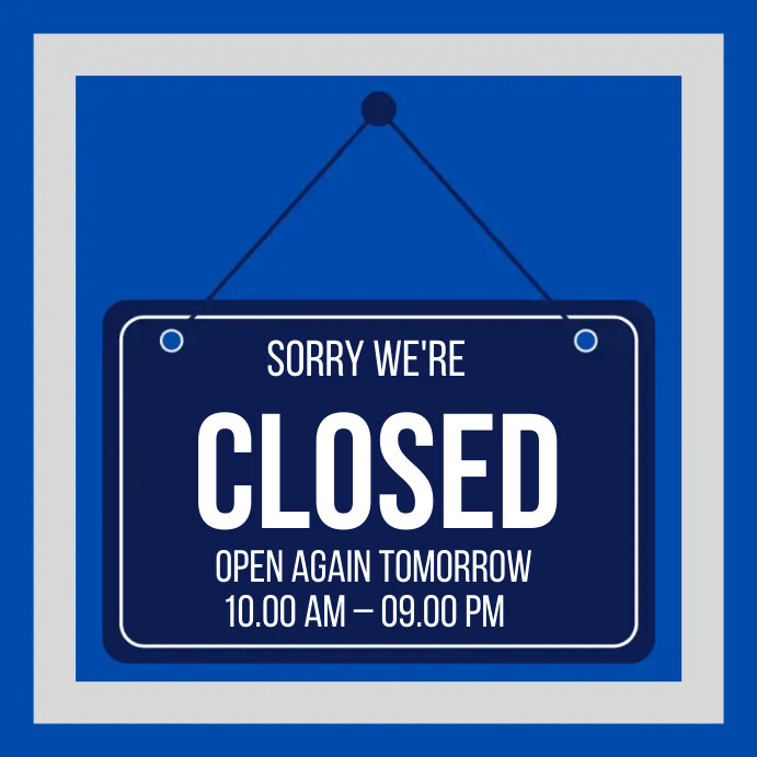 Open Closed Sign Template Gray And White Business Hours Sign Template