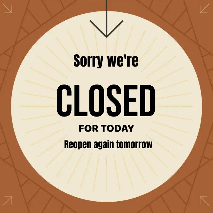 Sorry we are closed Template | PosterMyWall