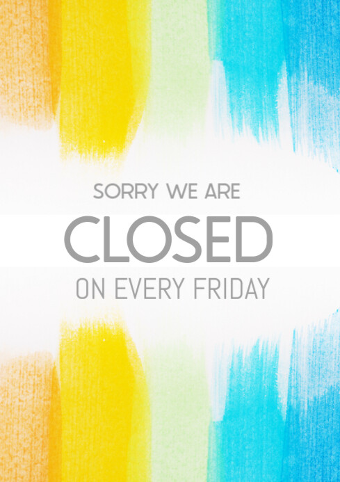 Sorry we are closed Template | PosterMyWall