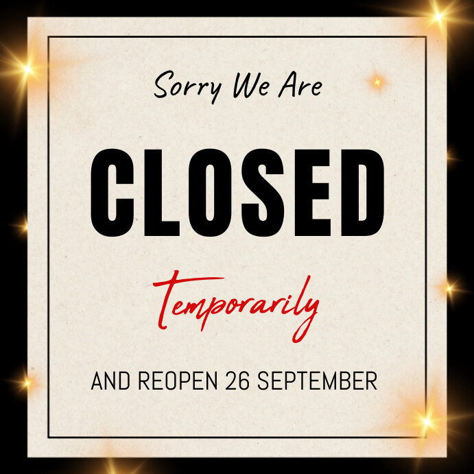Modèle Sorry we are closed | PosterMyWall