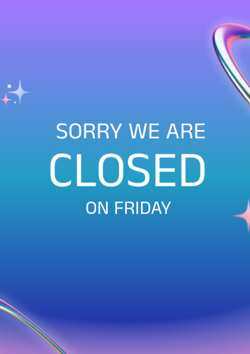Sorry we are closed Template | PosterMyWall
